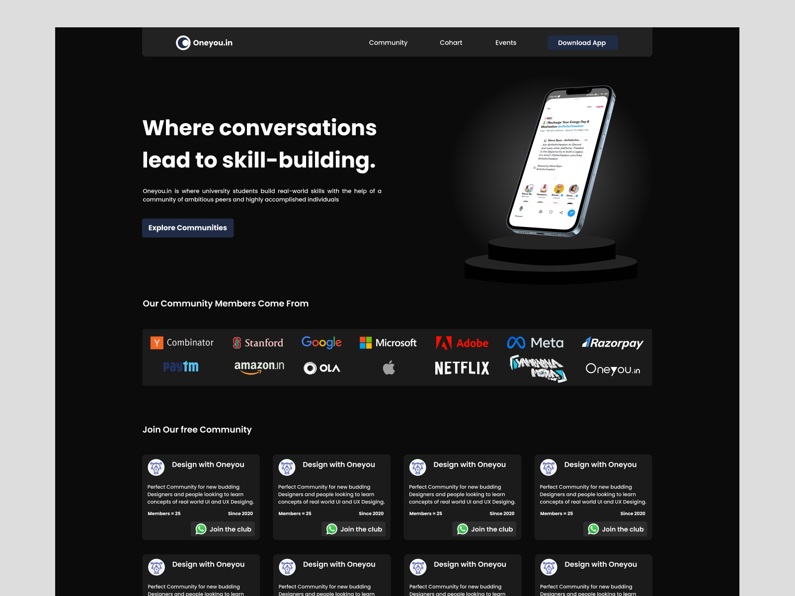 Community Website Design I UI Design by Yamparala Rahul on Dribbble