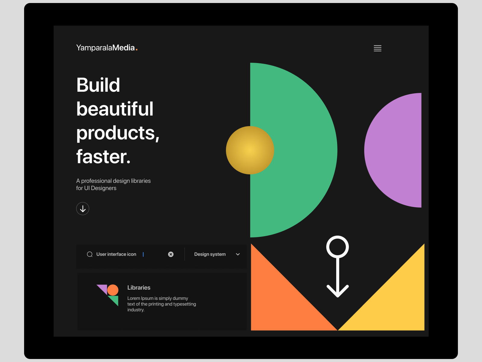 Shapes Style Web Design by Yamparala Rahul on Dribbble