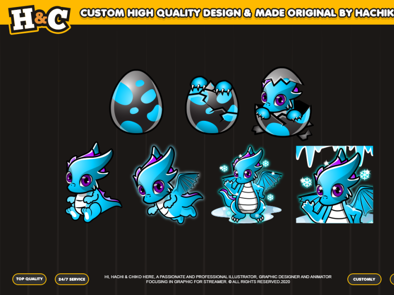 Custom emotes for twitch, youtube, discord and facebook by hachi chiko ...