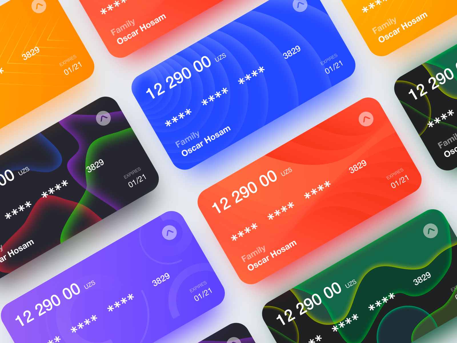 Bank cards design by OSCAR HOSAM on Dribbble