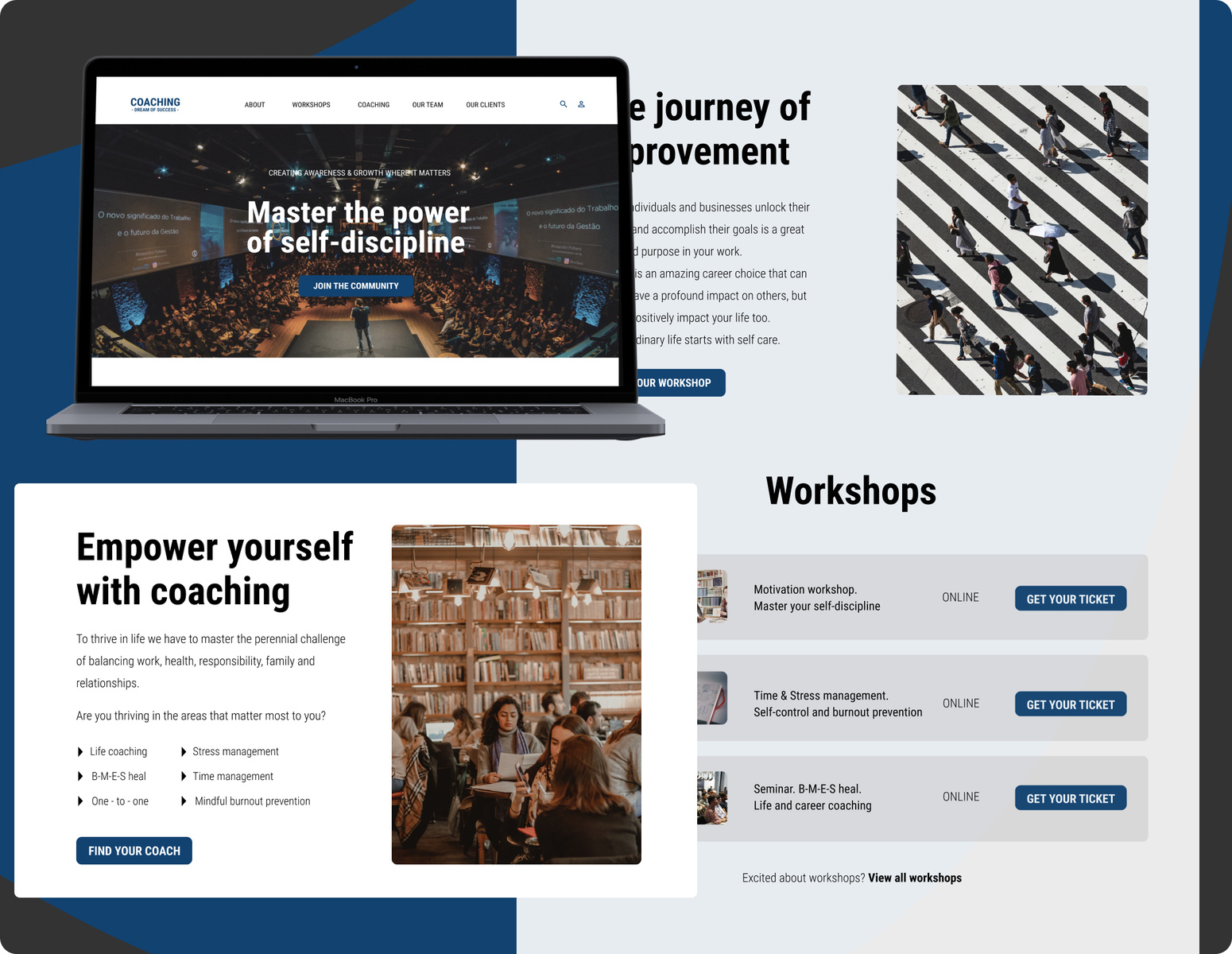 Coaching Page by Arta Berzina on Dribbble