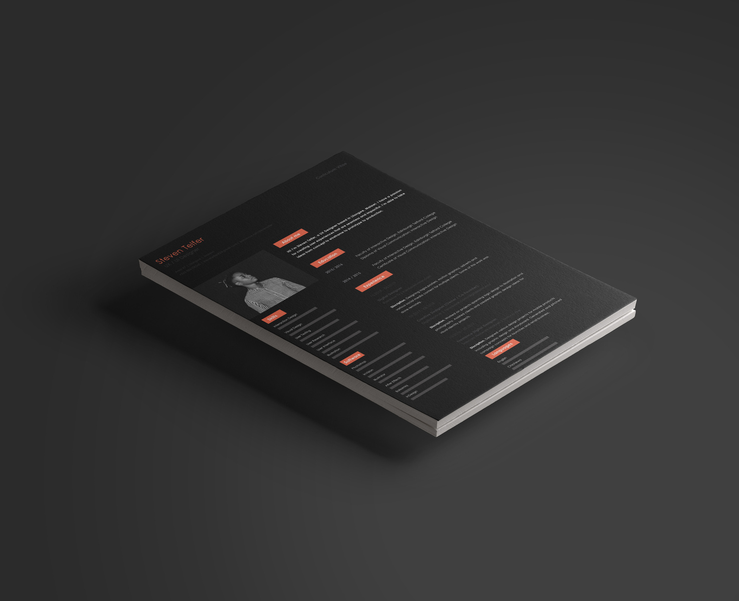 UX/UI Resume by Steven Telfer on Dribbble