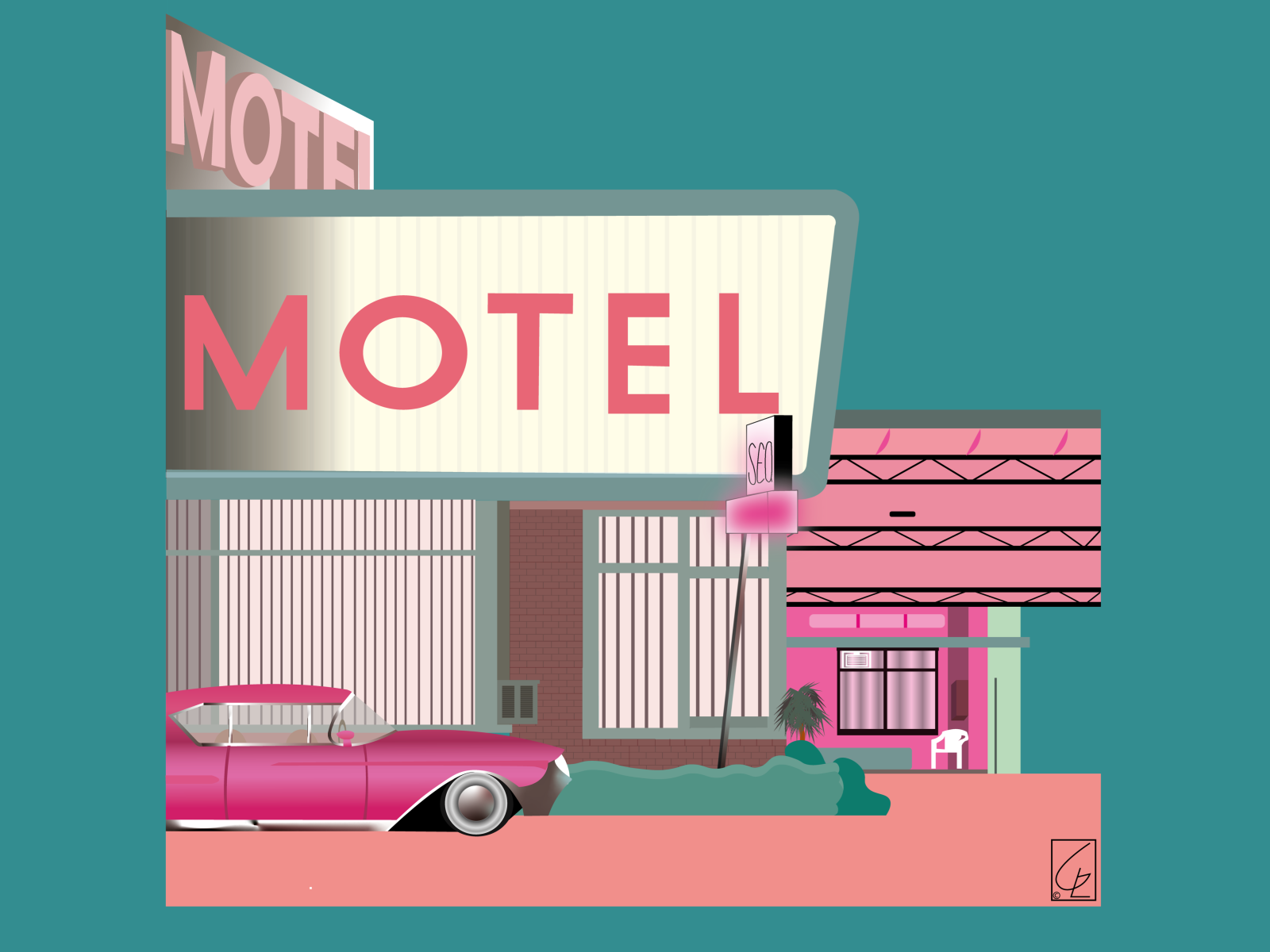 Pink Motel by GLVisual on Dribbble