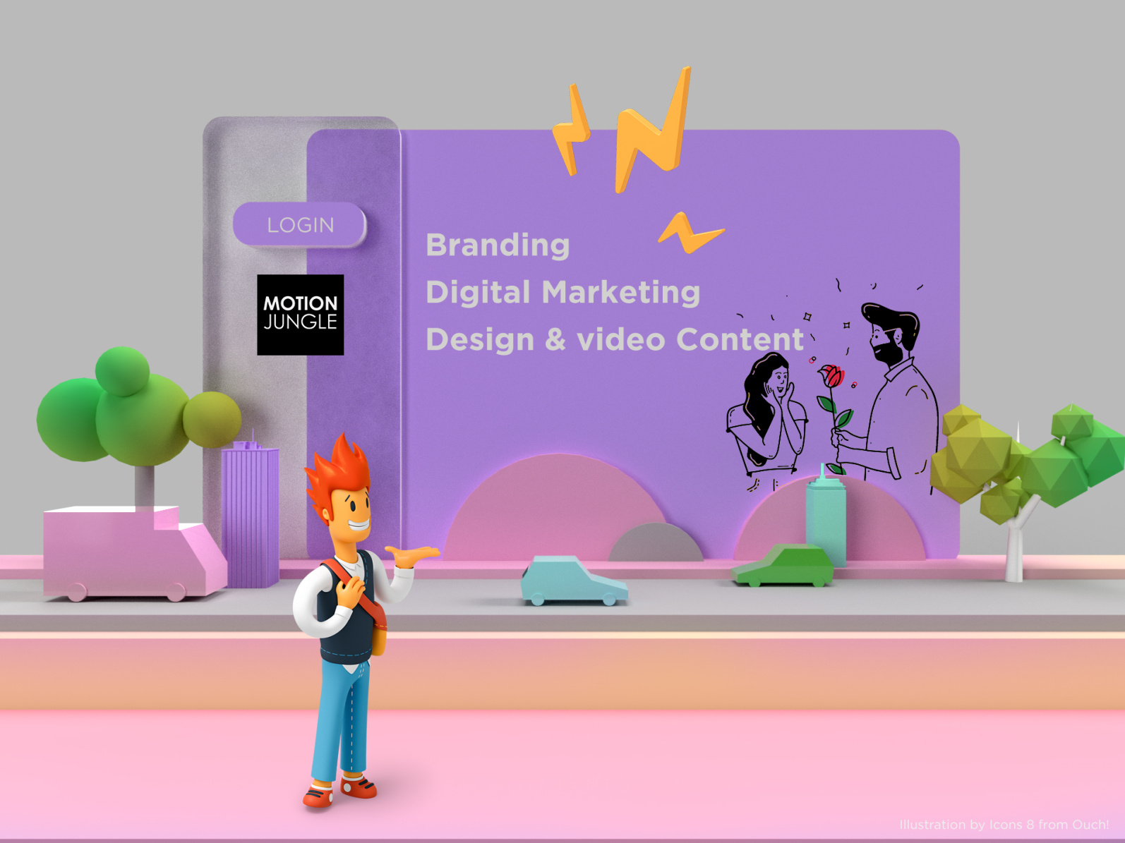 Motion Jungle Webmockup by Pankaj Tripathi on Dribbble