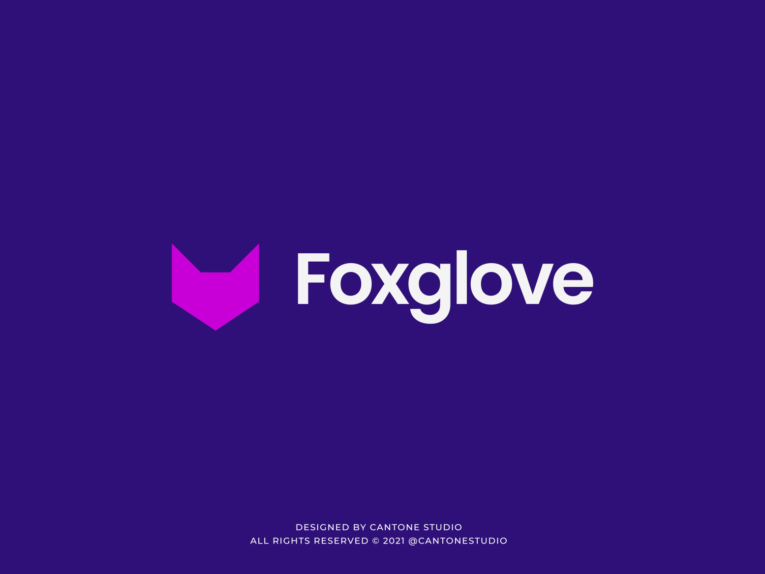 Foxglove Modern Logo Design by Cantone Studio™ ⁠ on Dribbble