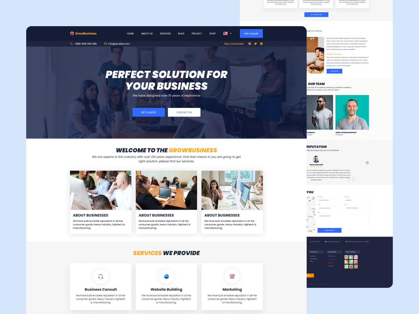 Business Landing Page Design - Figma by Md. Rayhanul Islam on Dribbble