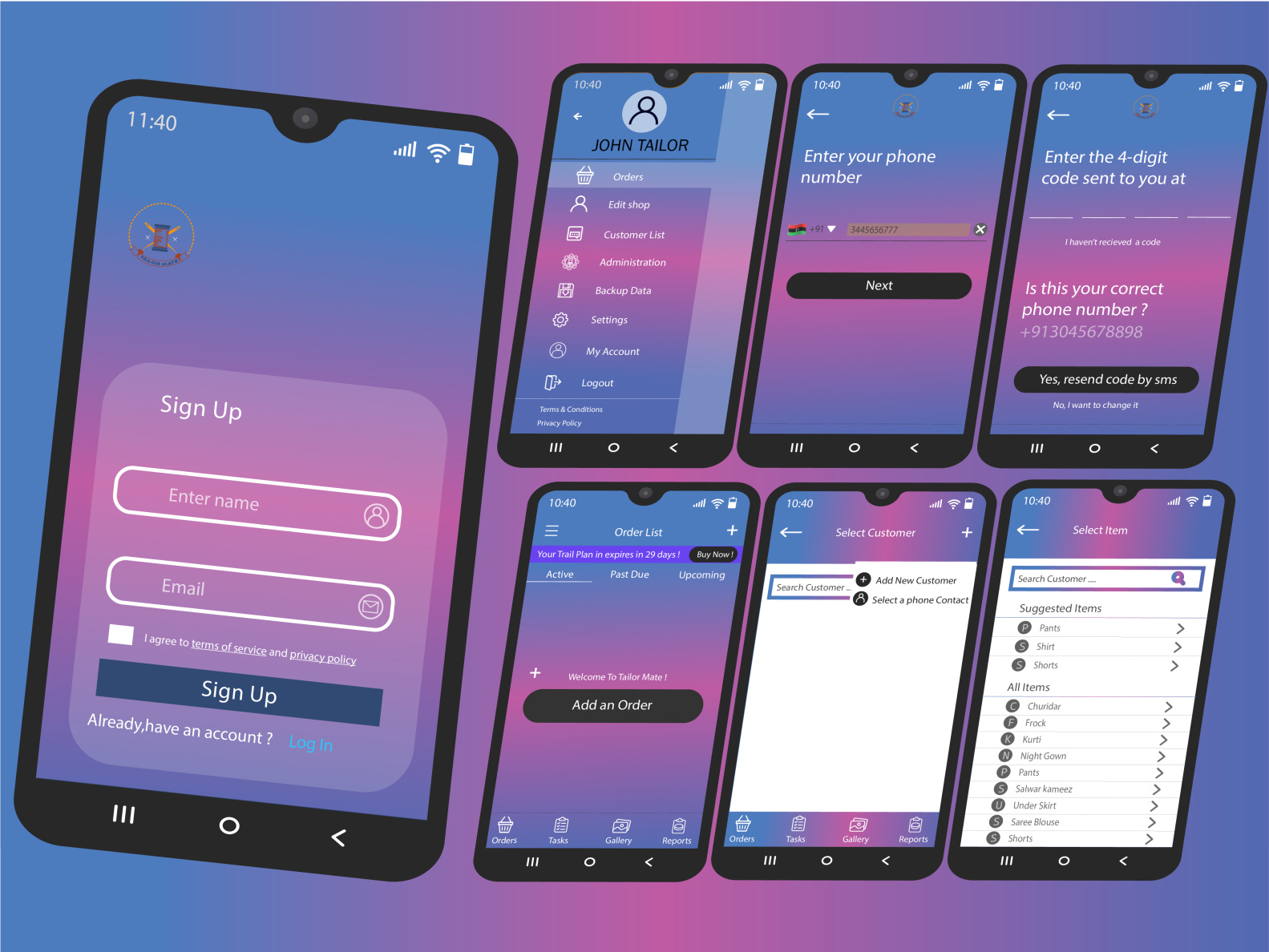 Tailor mate layout design by Sarbali Khan Qureshi (SBK) on Dribbble