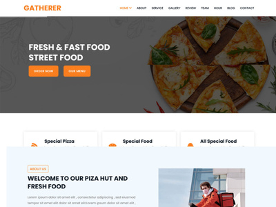 Gatherer- Food & Restaurants Bootstrap 5 Template by Themes family CF ...