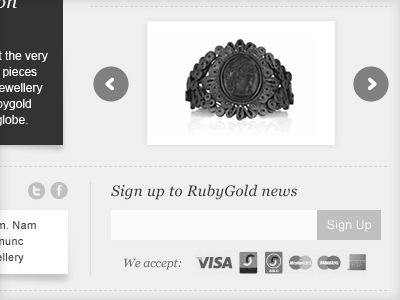 Ruby footer by Eric Smith on Dribbble
