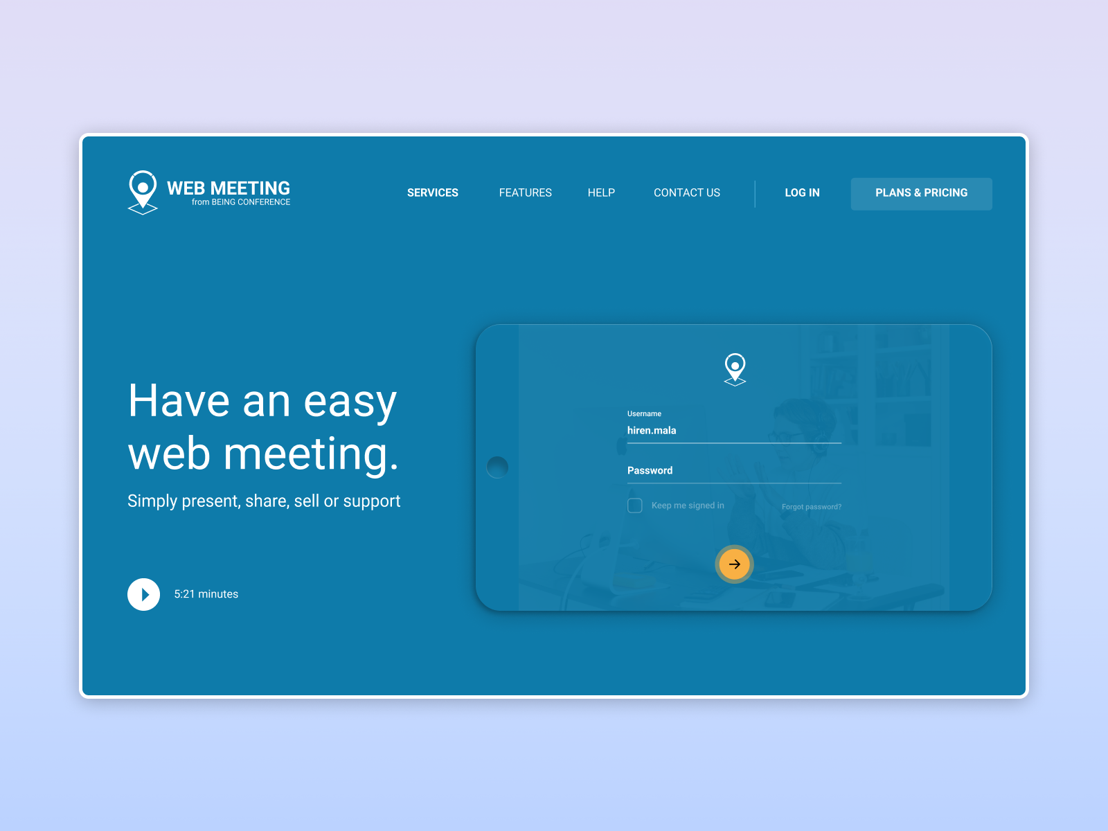 Meeting website by Editor Design Studio on Dribbble