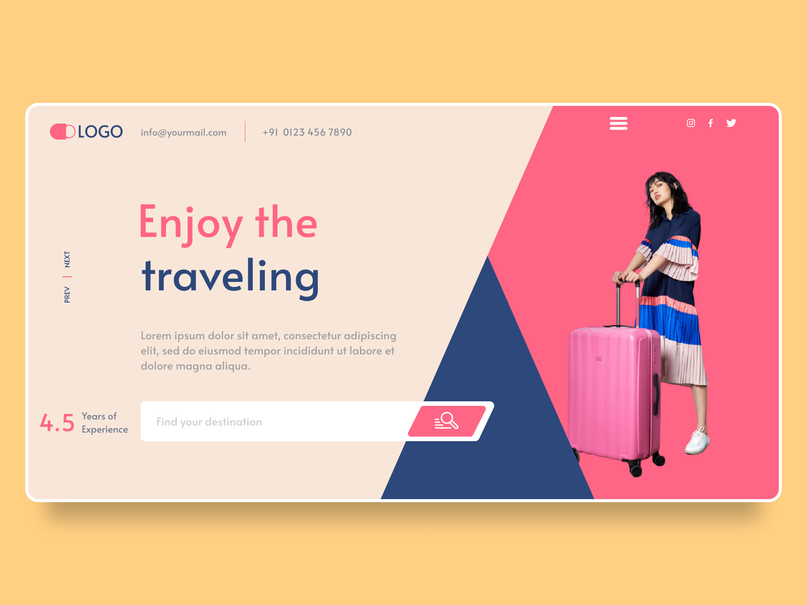 Travel web design by Editor Design Studio on Dribbble