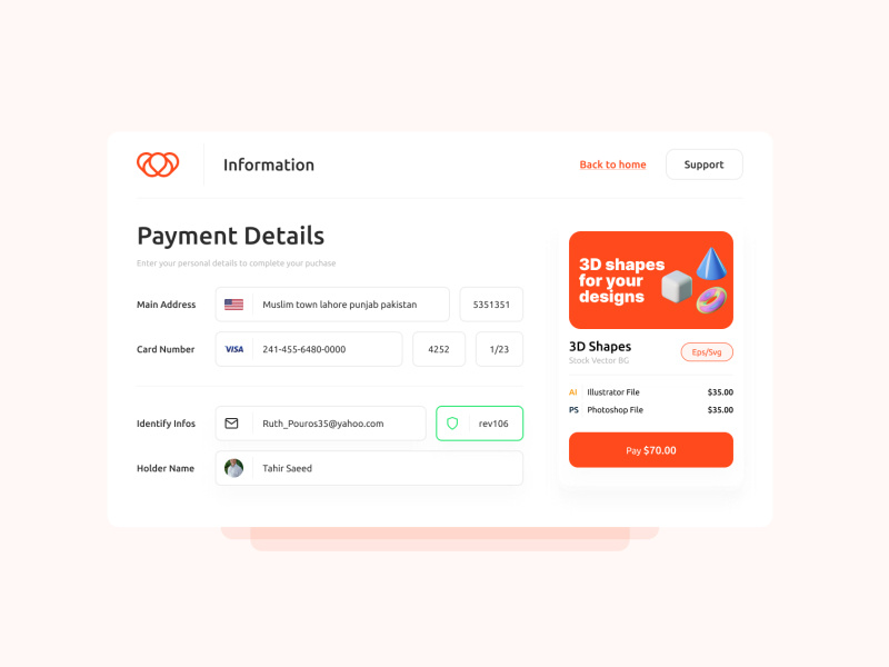 Payment Information by Tahir Saeed on Dribbble