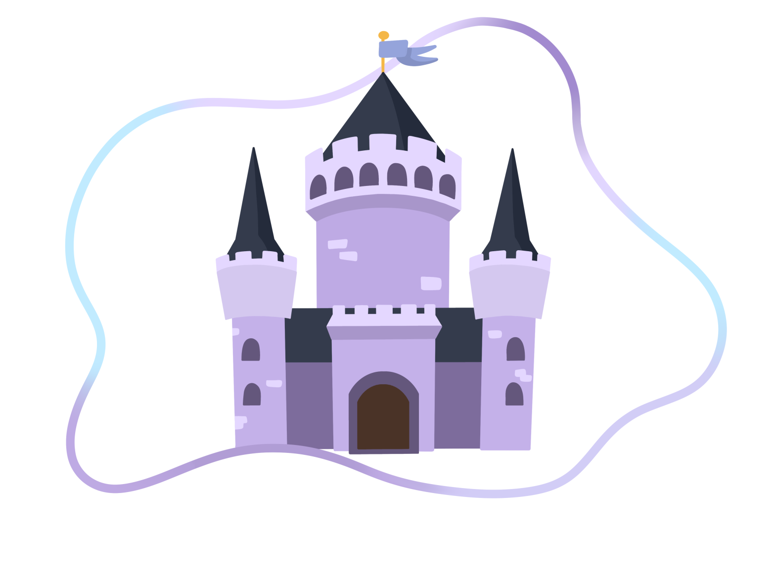 Magic purple castle by Darya on Dribbble