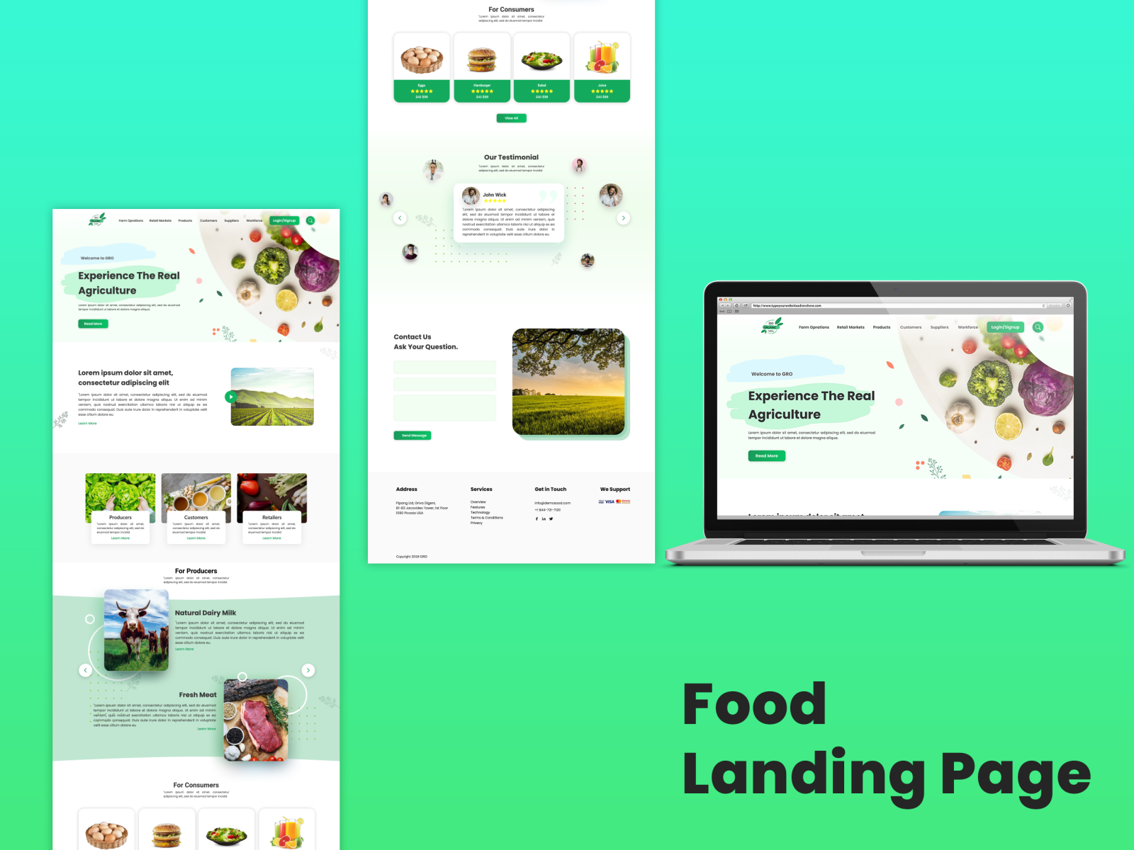 Food Landing Page by Pritpal Singh on Dribbble
