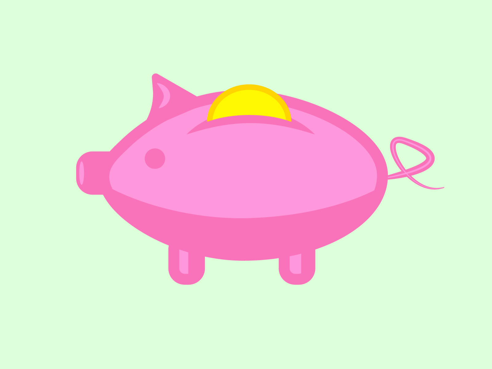 Simple and Flat - Piggy Bank by Teodora Zheleva (Toody) on Dribbble