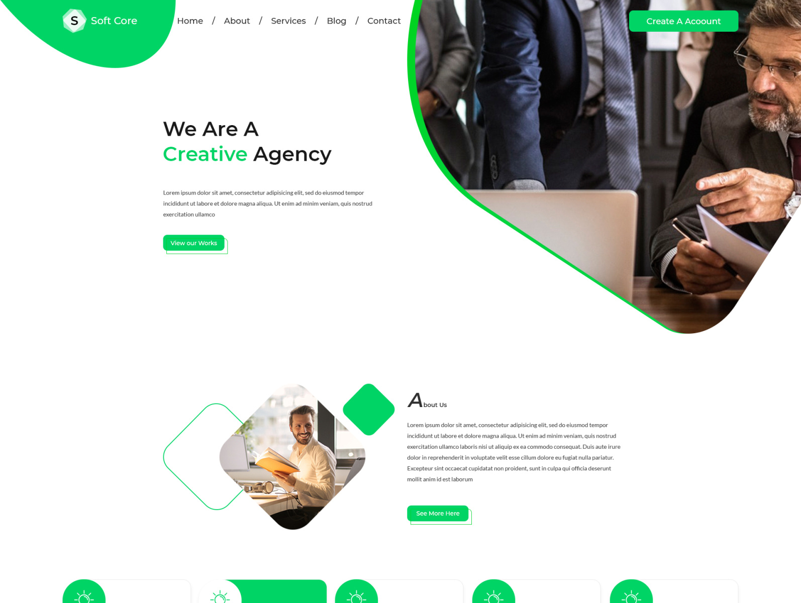 Agency PSD Template by CommanderIT on Dribbble