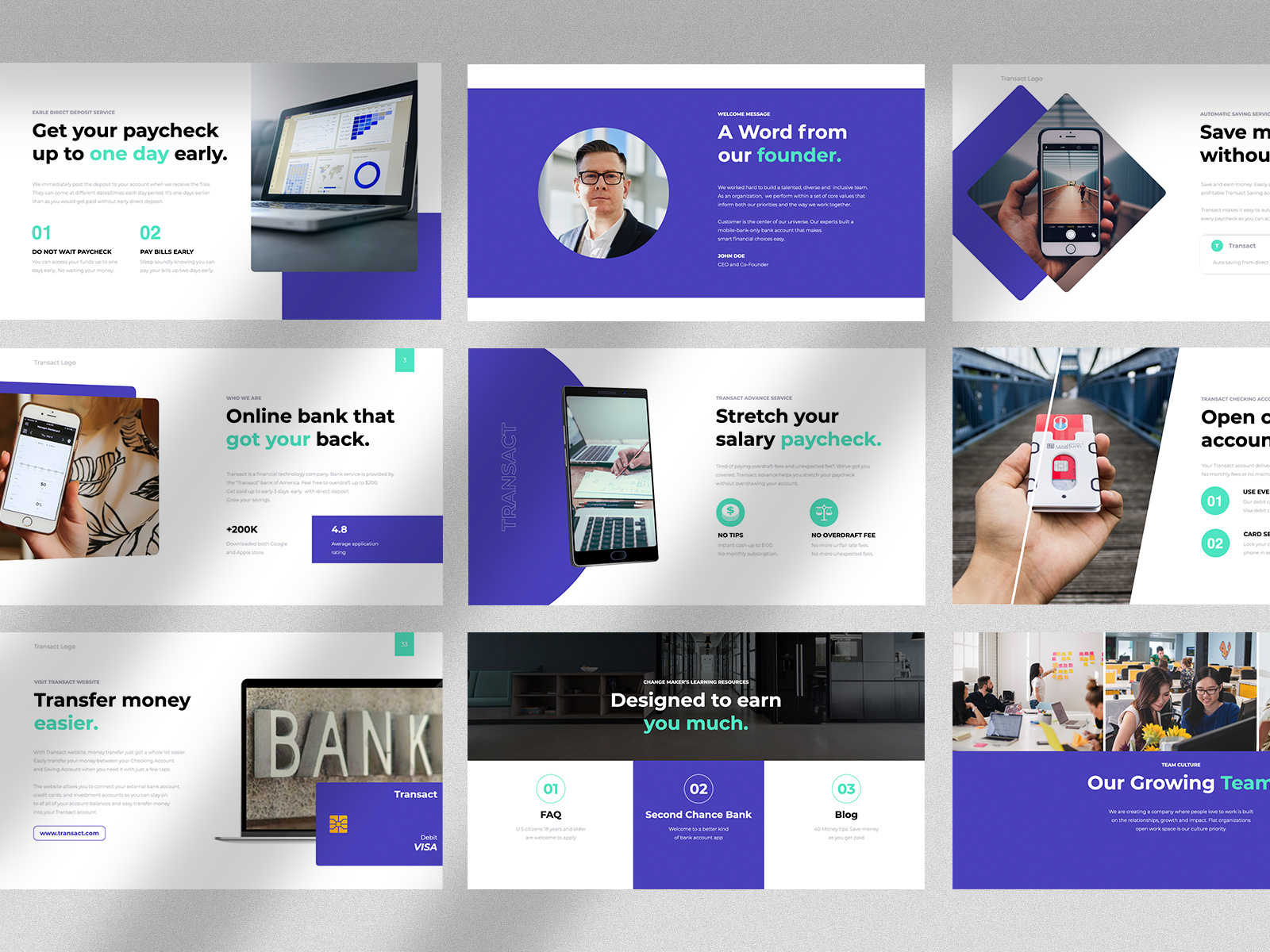 TRANSACT Online Banking Template by Voltgroup on Dribbble
