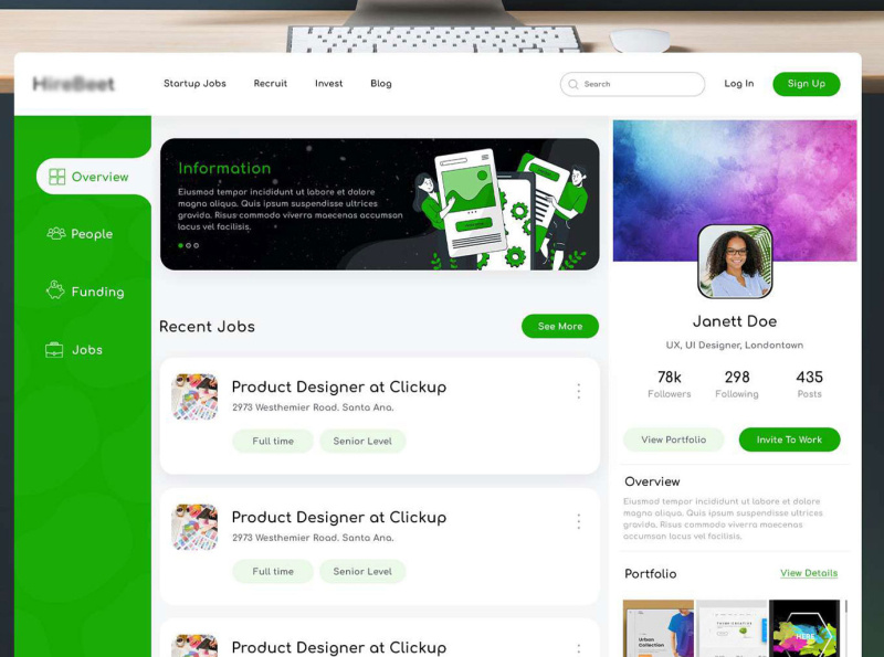 Job Searching tool - Dashboard by Shreyasi Raha on Dribbble