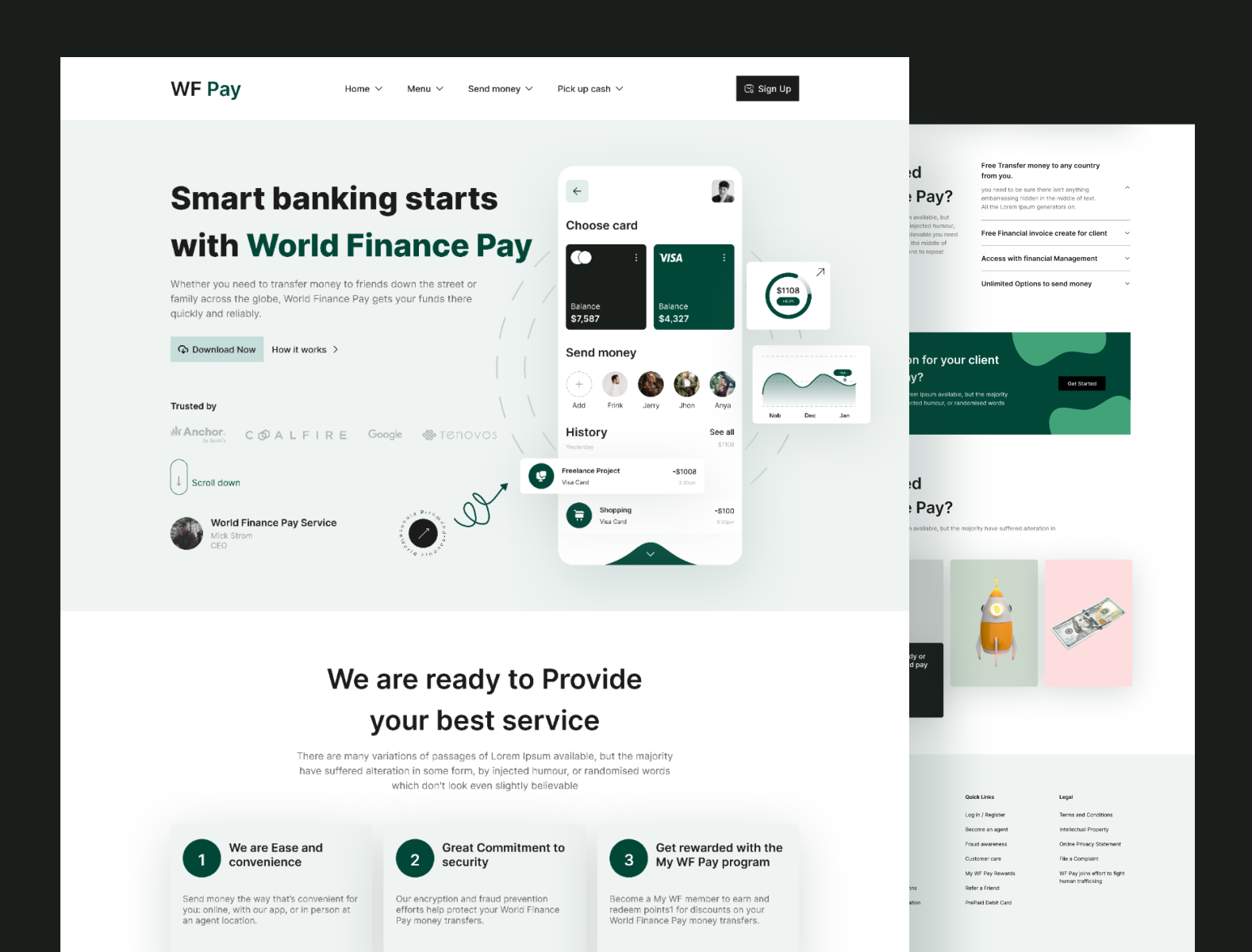 Banking Landing Page (UI) by Mohammad Ali on Dribbble