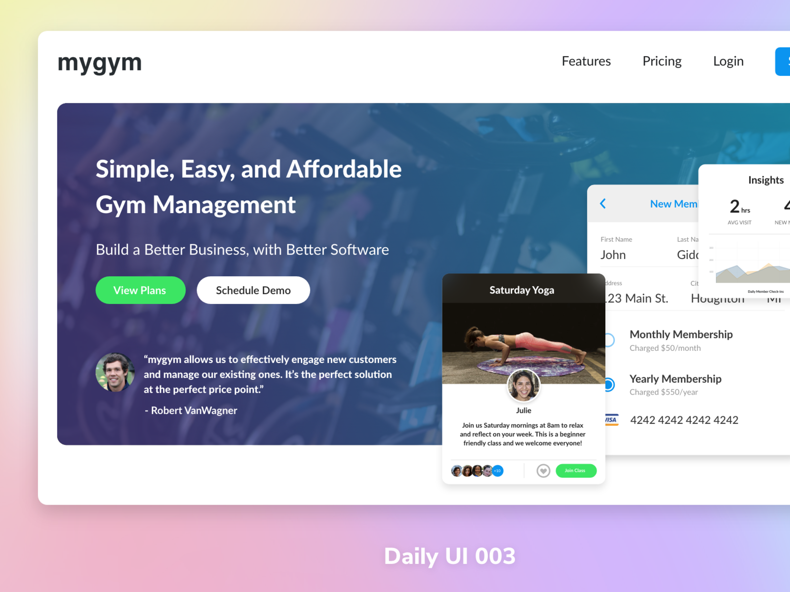 Daily Ui 3 by Adam Weber on Dribbble