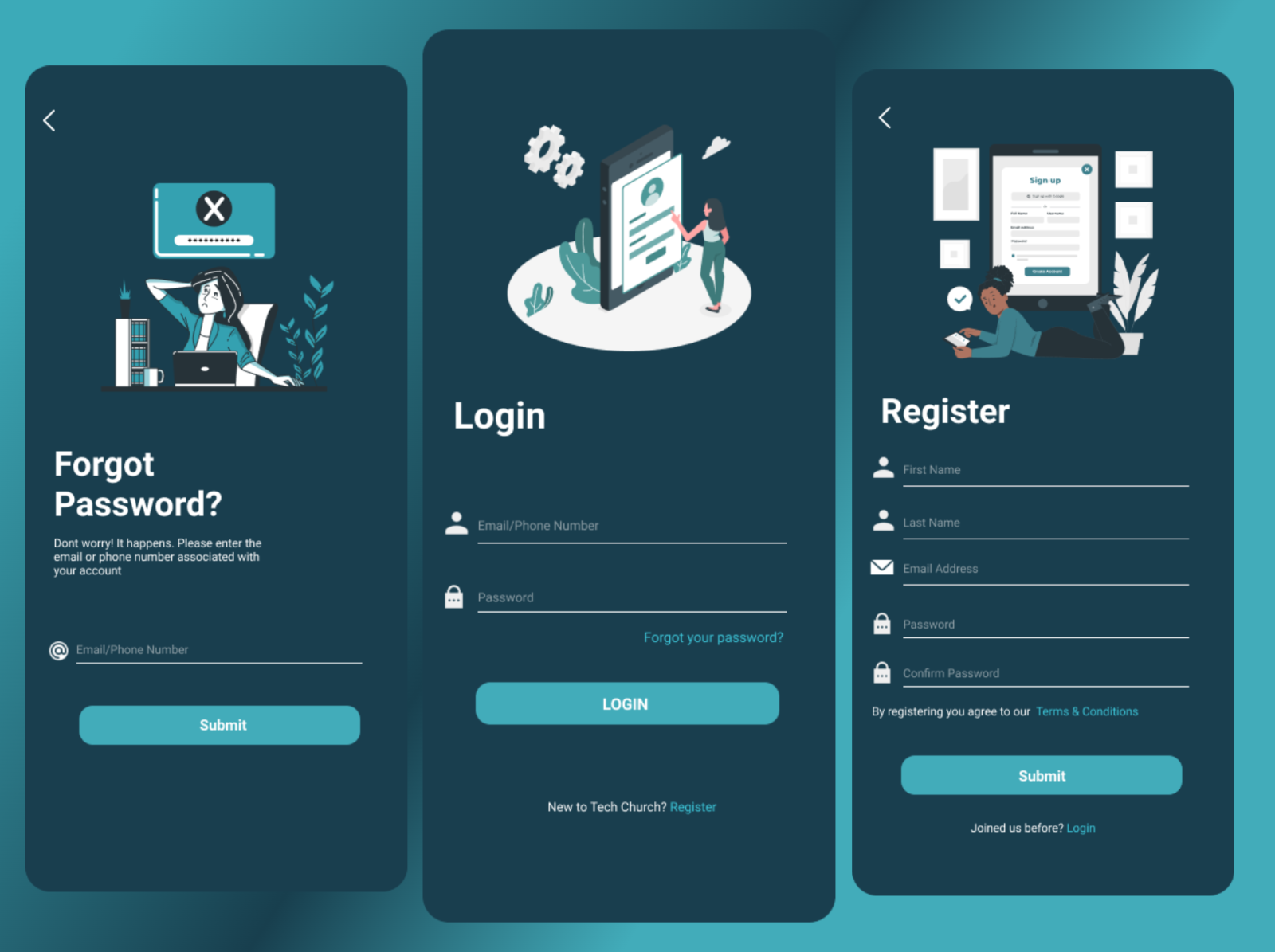 Social App Login by Michael on Dribbble