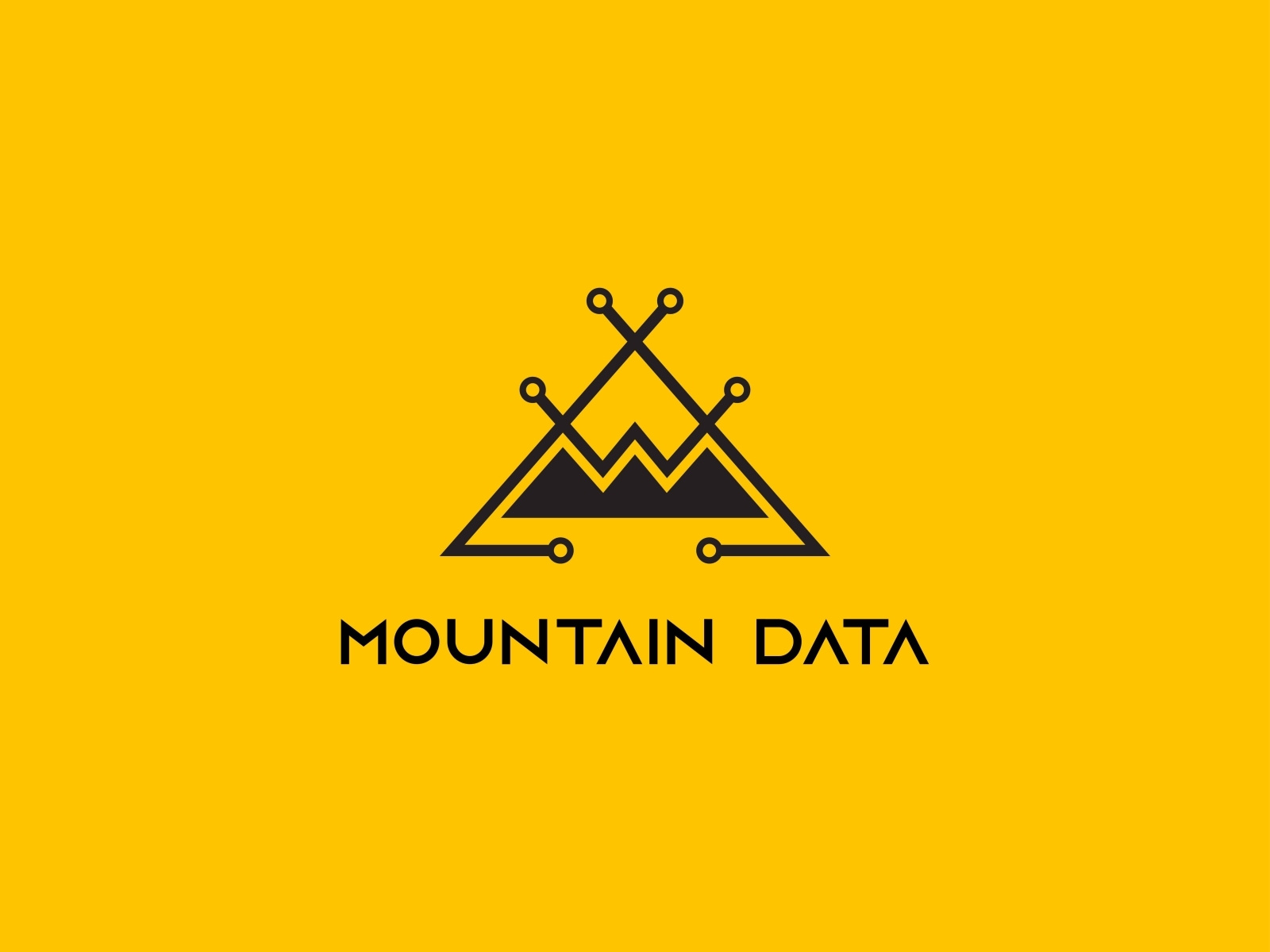 w letter mountain tech logo design. Mountain data logo by pixivect on ...