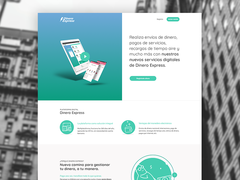 Landing for banking multi platform app by brico on Dribbble
