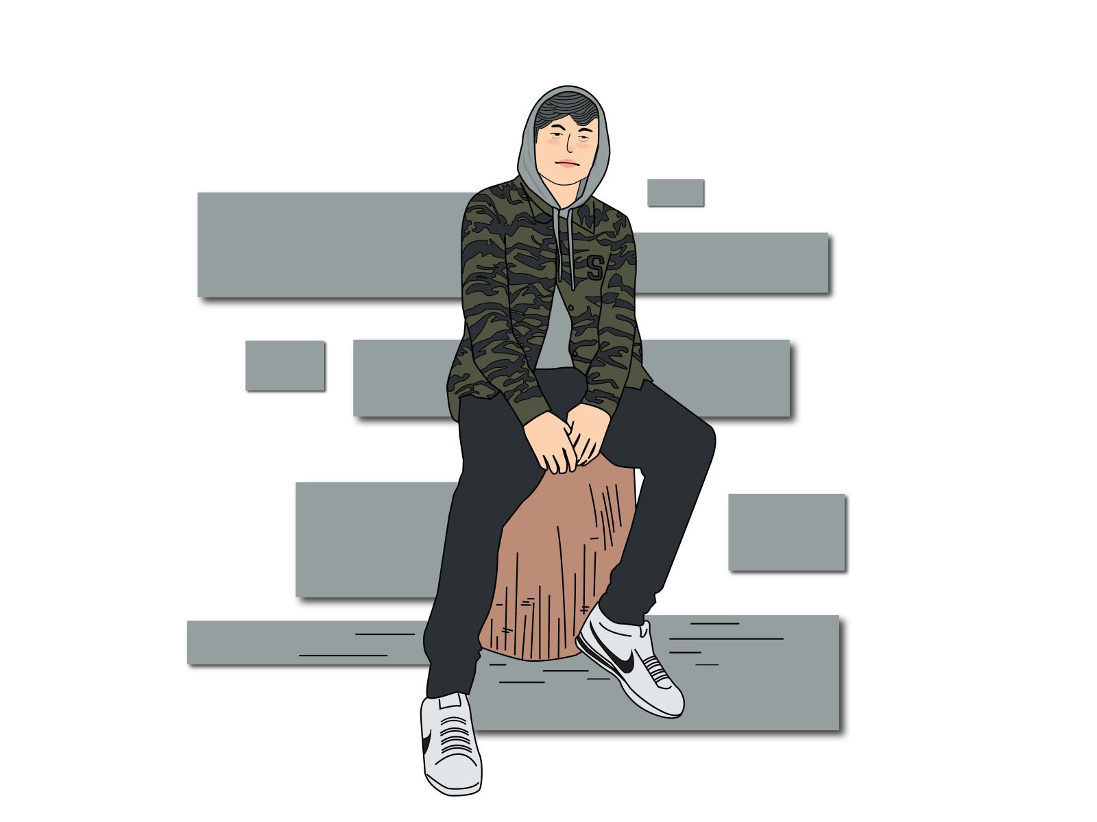 simple man vector by putri latifa on Dribbble