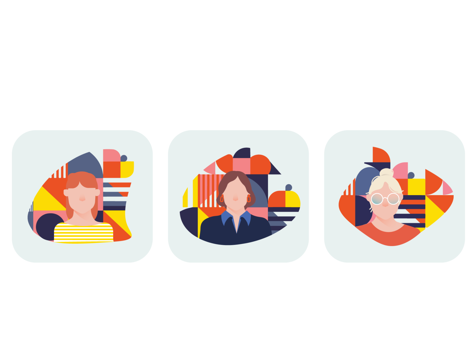 Abstract Team Avatars by Egle Petkeviciute on Dribbble