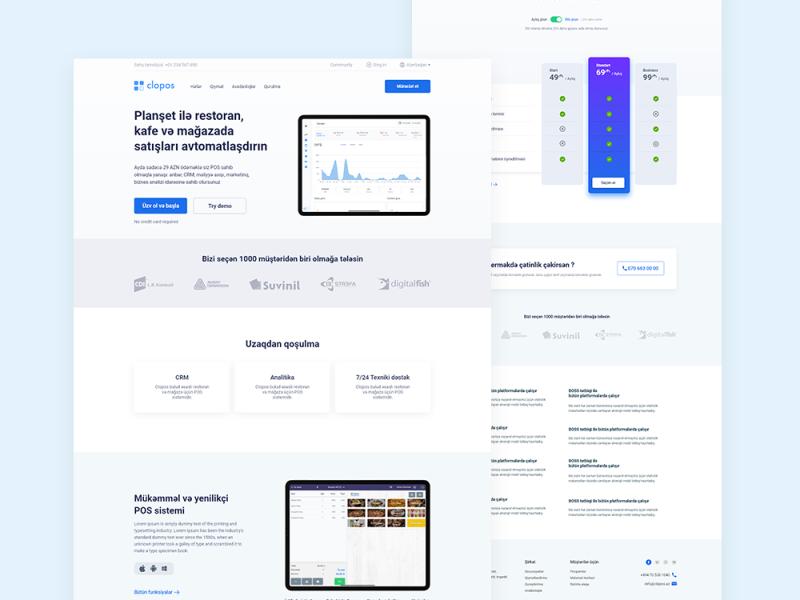 Clopos - Cafe & Restaurant Systems by Elshan Guliyev on Dribbble