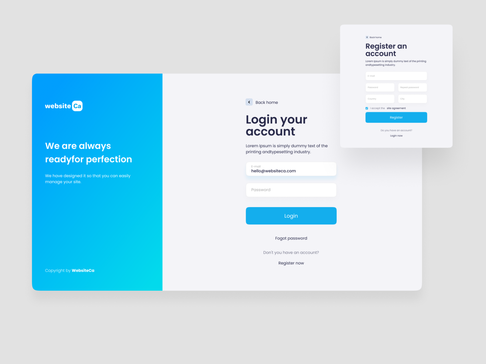 Site dashboard login page by Elshan Guliyev on Dribbble
