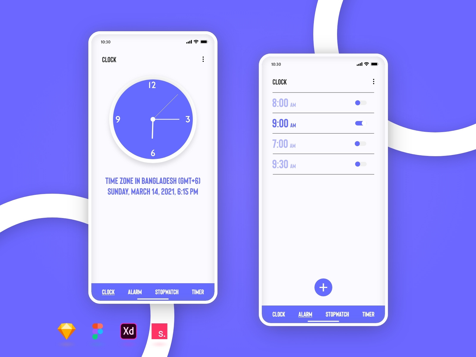 Alarm Clock App Design by Rifat Alam Rafi on Dribbble