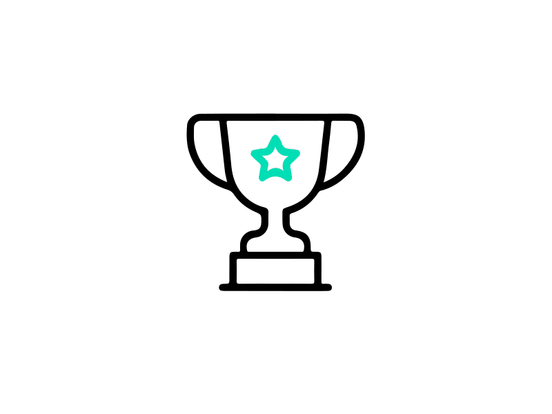 Award icon Lottie JSON animation by lottiefilestore on Dribbble