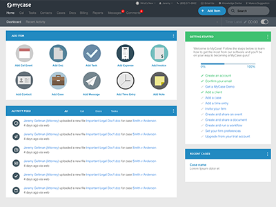 MyCase UI refresh and new Icons by Jeremy Geltman on Dribbble