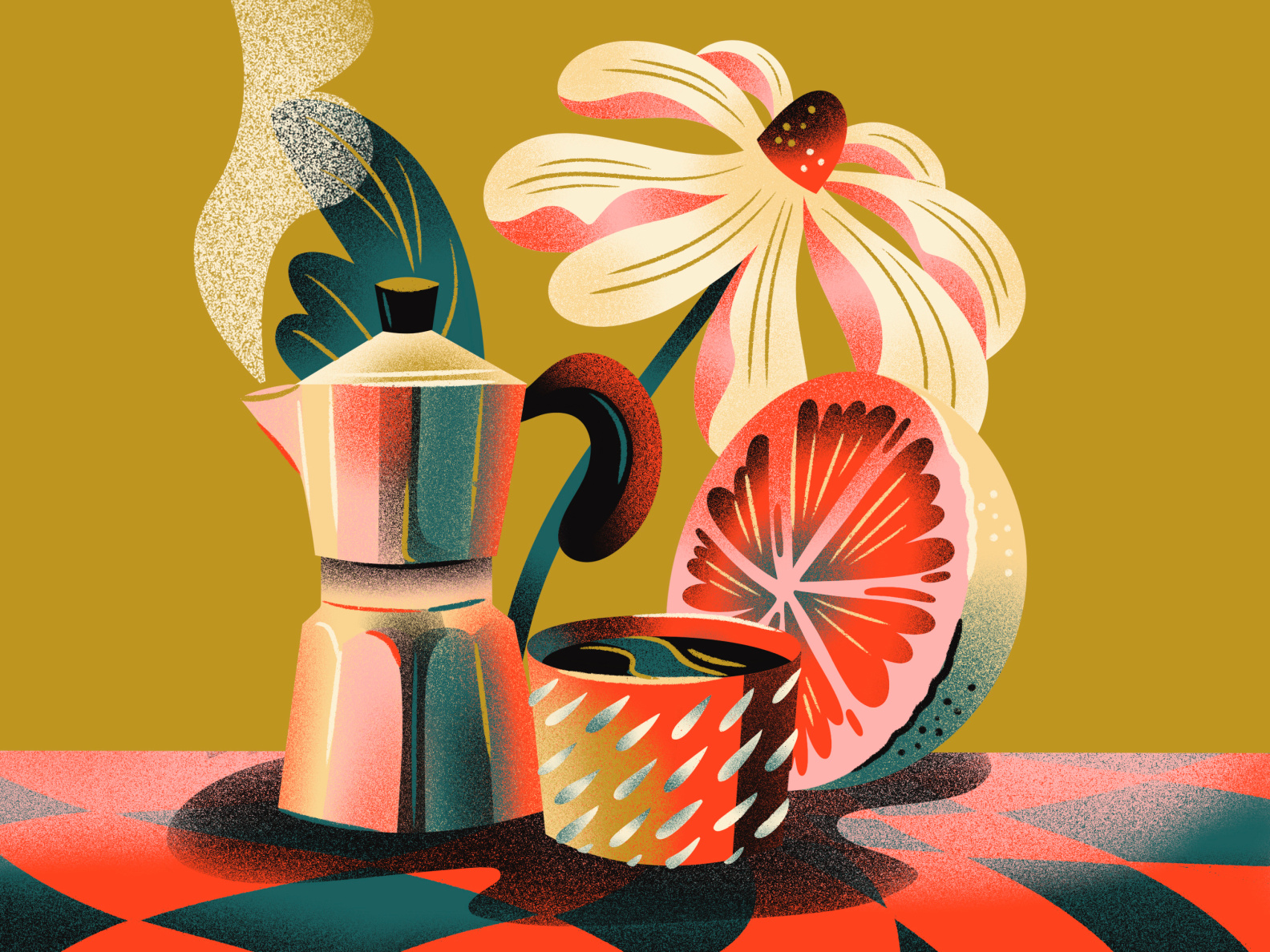 Best Monday: Coffee & Grapefruit by Jordan Kay on Dribbble
