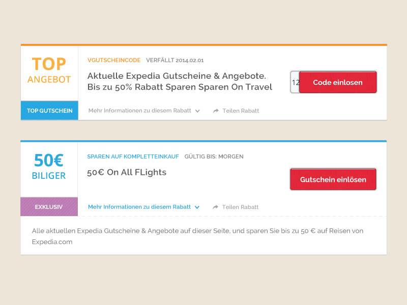 Online Coupon UI by Steve Sutanto on Dribbble