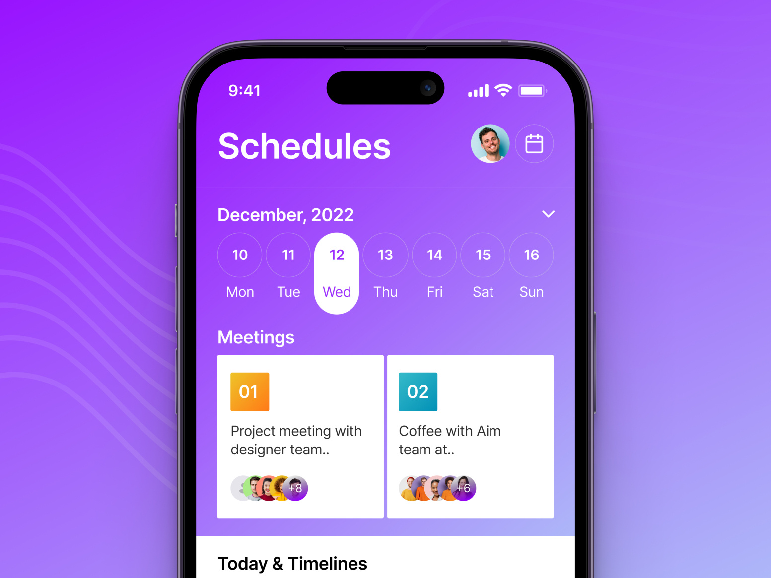 Schedules screen by Asad Akbar on Dribbble