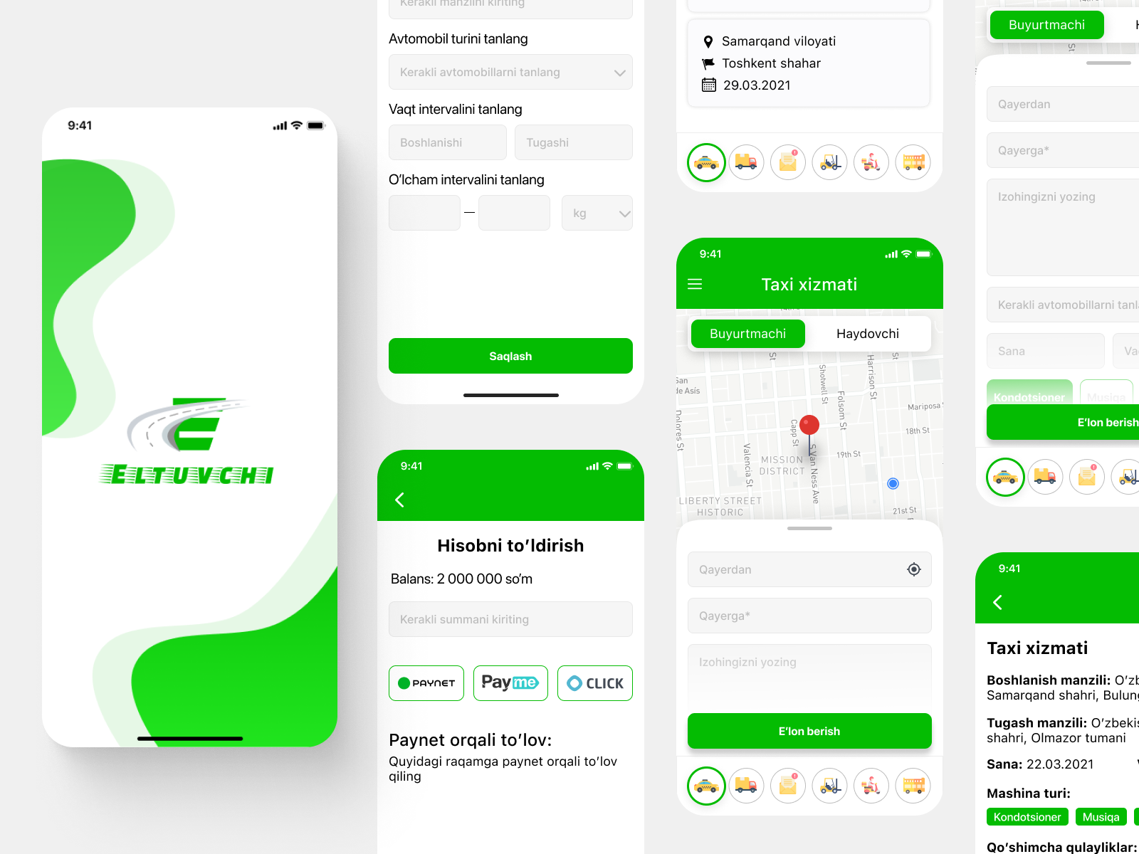 Taxi App by Behzod Mavlonov on Dribbble