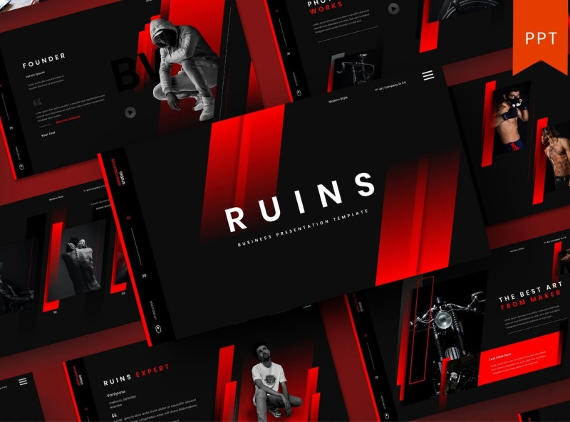 Ruins – Business PowerPoint Template by MyTemplates on Dribbble