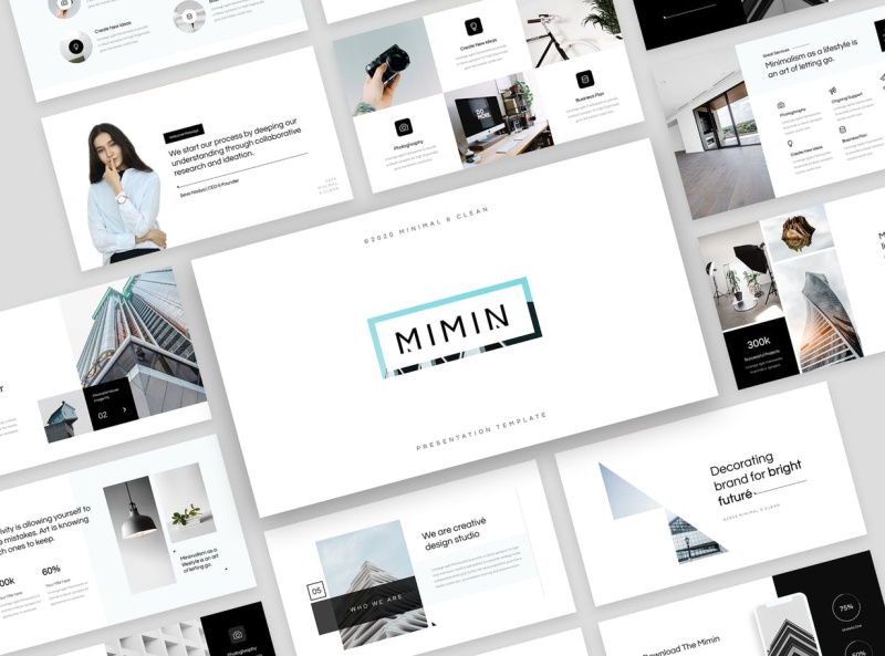 MIMIN - Minimalism Presentation Template by Presently Creative on Dribbble