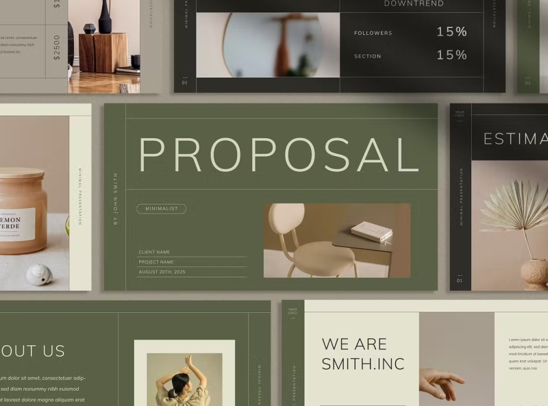 Free Minimalist Multipurpose Template by Presently Creative on Dribbble