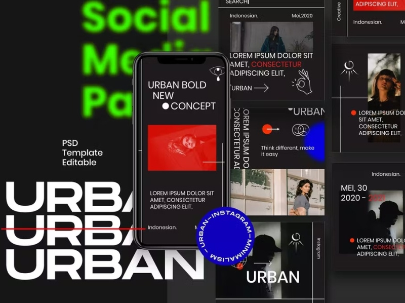 Free URBAN Instagram Posts & Stories by Presently Creative on Dribbble