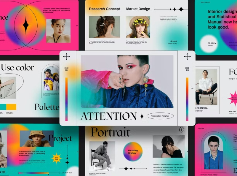 Brand Gradient Multipurpose Template by Presently Creative on Dribbble