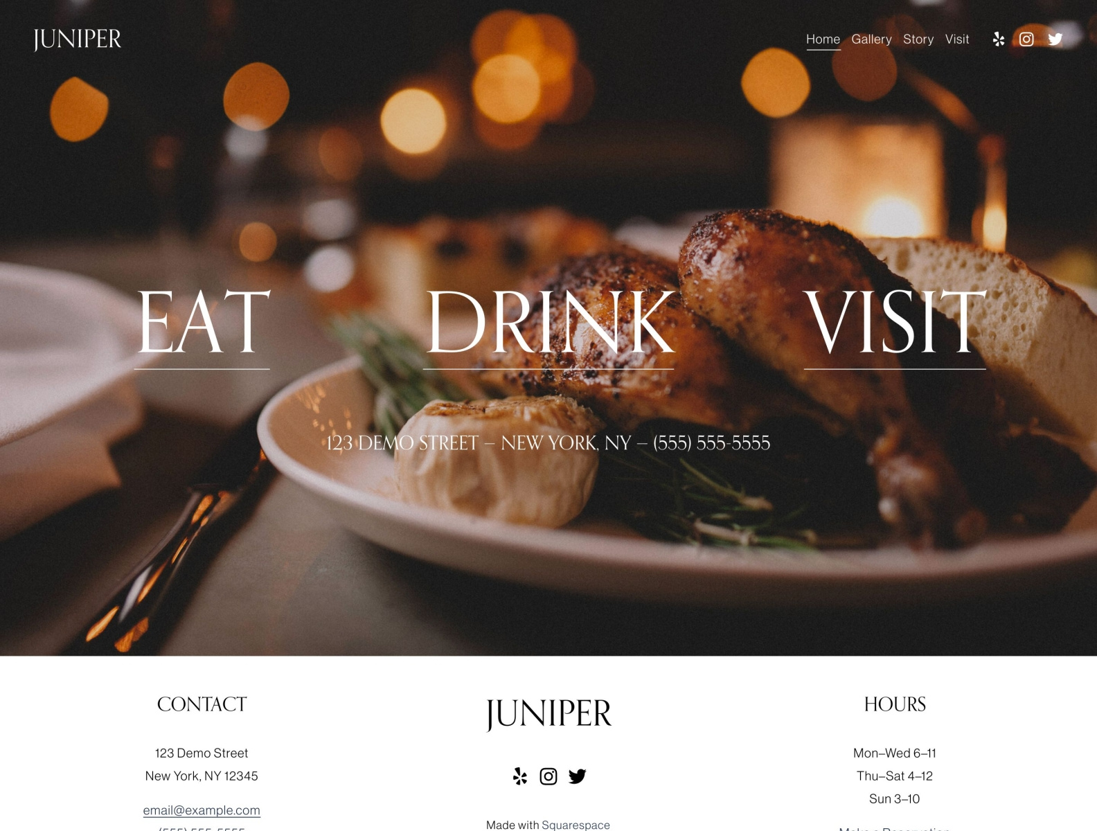 Juniper - Website Template - Squarespace by MyTemplates on Dribbble