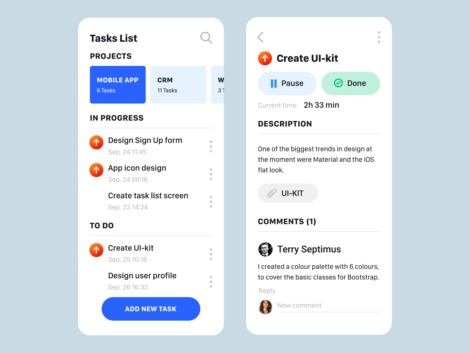 Simple Task Tracker by Marina Migel on Dribbble
