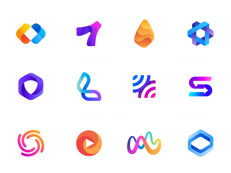 COLORFUL YEAR - LOGO MARK COLLECTION 2017 by Aiste on Dribbble