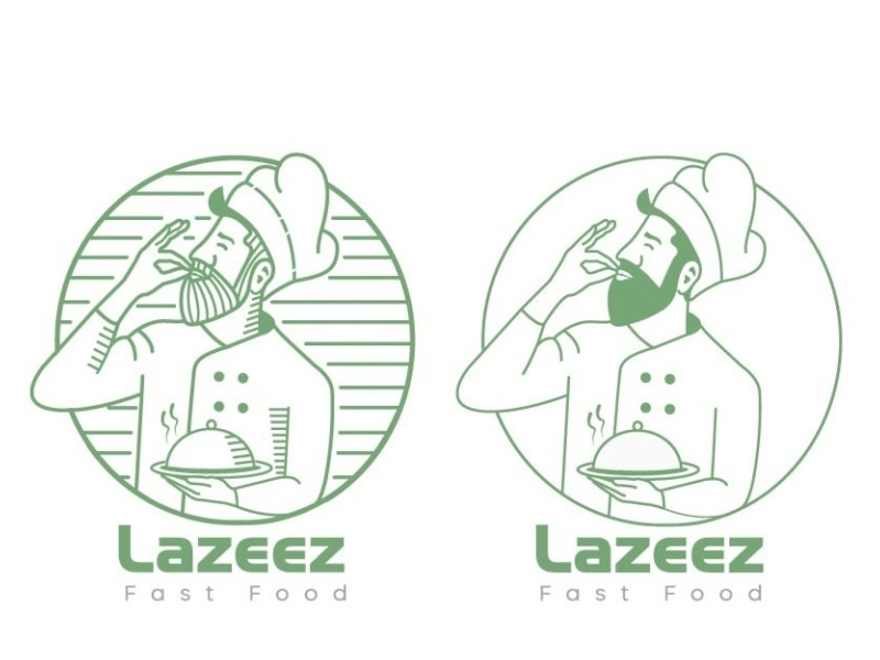 Another options Lazeez Logo by Asmaa Mahmoud on Dribbble