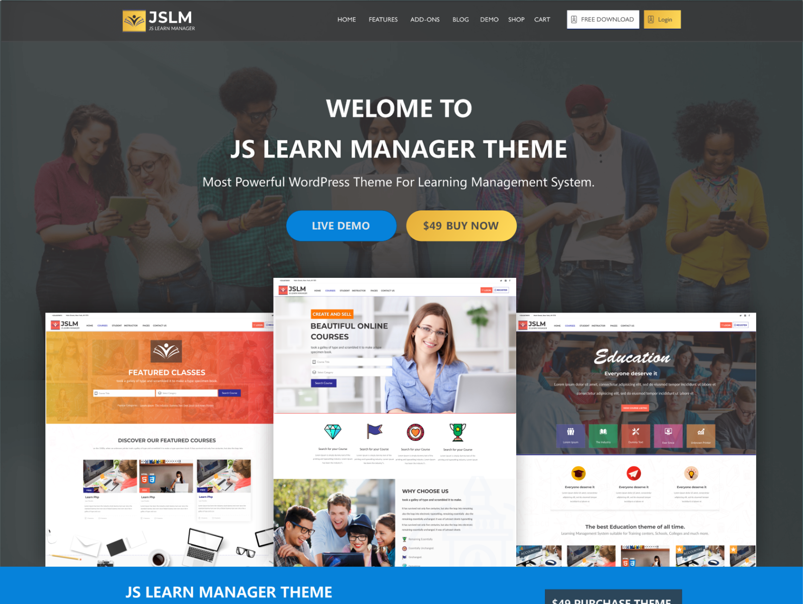 JSLMS Demo Page by xiadyusufi233 on Dribbble