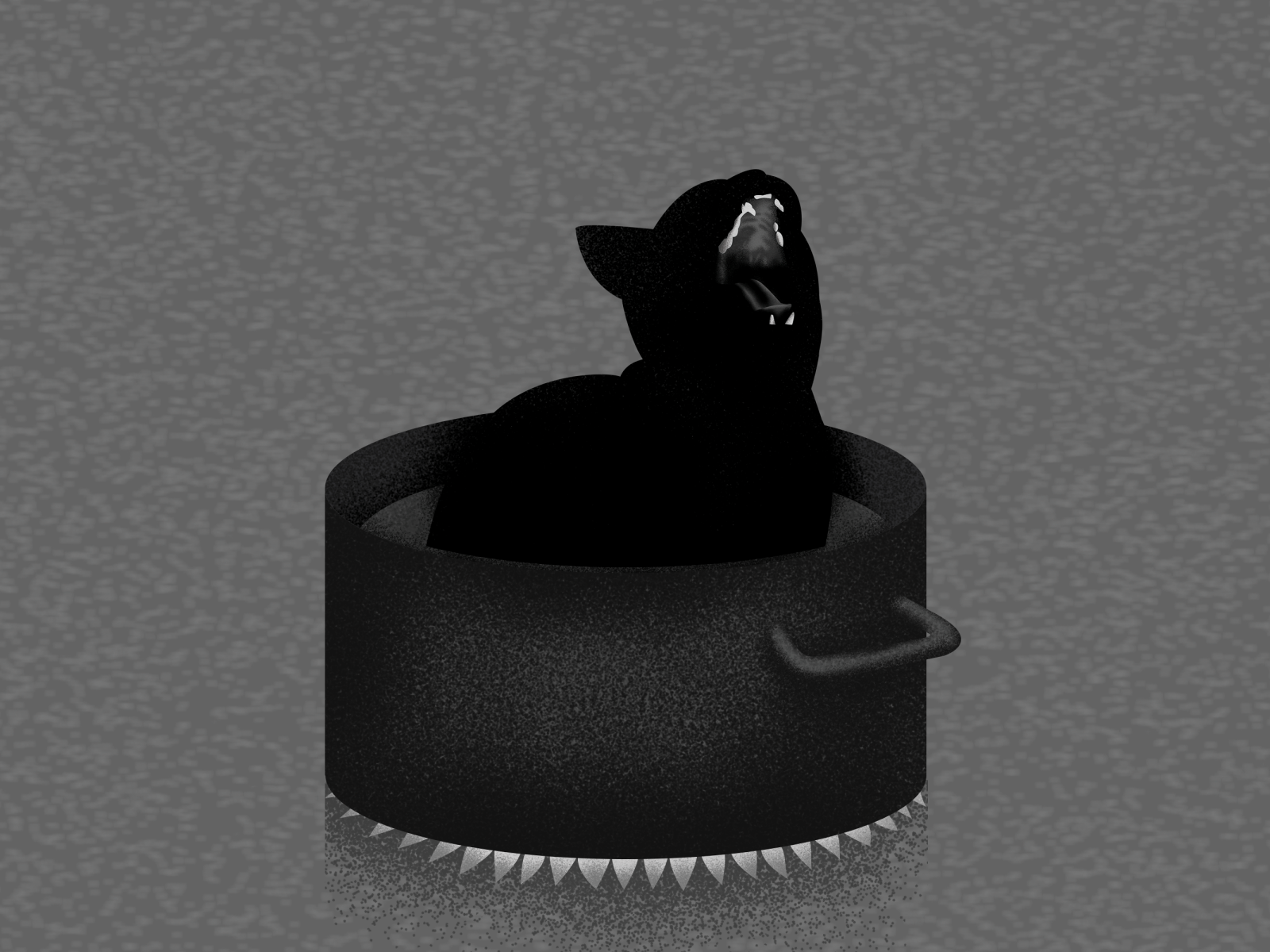 A boiling black cat. by Dominika on Dribbble