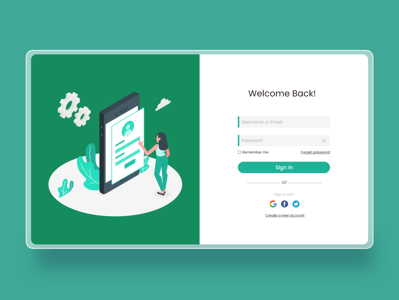 Website Login/Sign-in form by Istiaq Ahmed on Dribbble